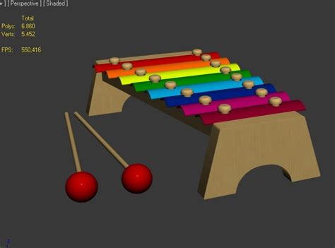 실로폰 장난감 3d 모델 10 Max Free3d