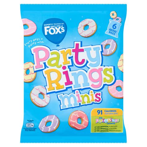 Foxs Party Rings Minis 6 X 21g One Stop