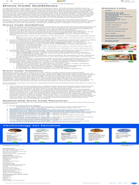Dress Code Guidelines Pdf Clothing Discrimination