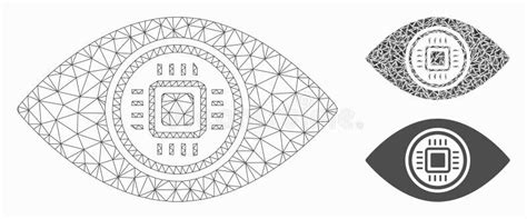 Robotics Vision Vector Mesh Network Model And Triangle Mosaic Icon