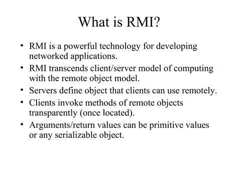 Distributed Objects And Java Ppt