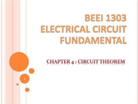 Solution Electrical Circuit Fundamental Chapter 4 Circuit Theorem
