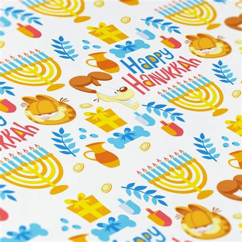 Garfield Hanukkah Wrapping Paper Paramount Shop