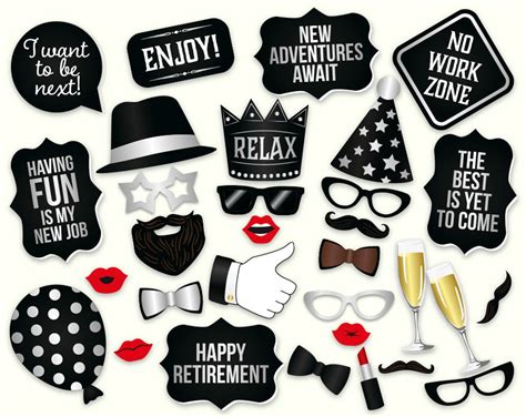 Retirement Photo Booth Props Printable Pdf Retirement Party Ideas