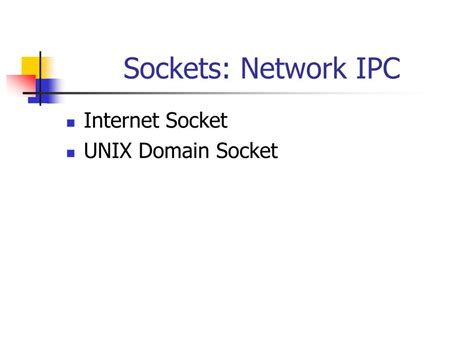 PPT Sockets Network IPC PowerPoint Presentation Free Download ID