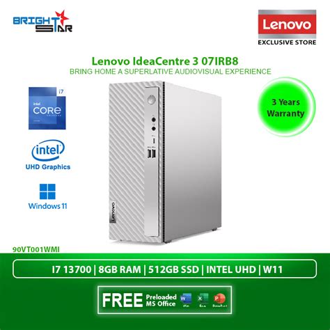 Lenovo Ideacentre Irb Intel I I Th Gb Ram Gb Ssd Intel Uhd Windows