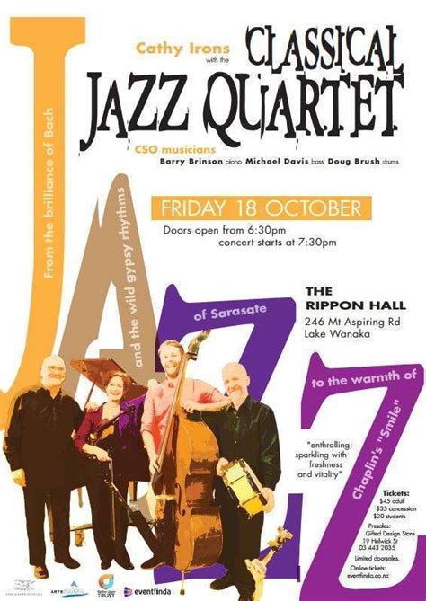 Classical Jazz Quartet Concert 18th October Rippon