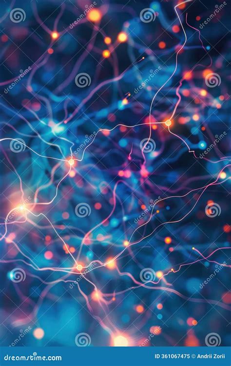 Abstract Glowing Neural Connections Symbolizing Meditation And Mind