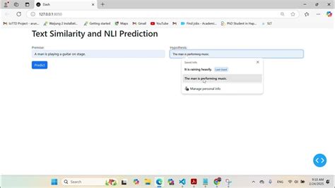 Prediction Of Natural Language Inference Nli Task Youtube