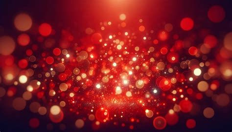 Premium Photo Abstract Red Bokeh Lights With Glittering Sparkle Effect