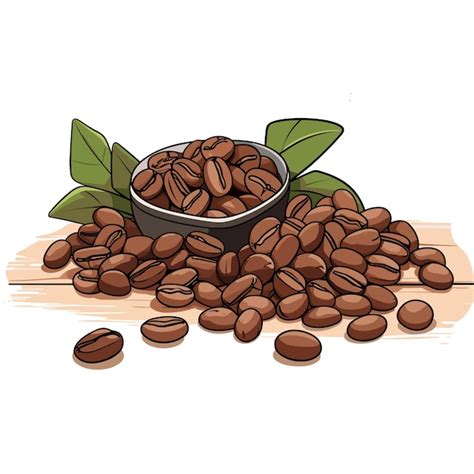 Premium Vector Coffee Bean And Leaf