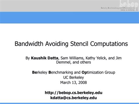 Ppt Optimize Stencil Computations For Memory Efficiency Powerpoint
