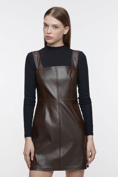 Сарафан кожаный облегающий на широких бретелях Befree 2331207507 20 S Женский На любой сезон