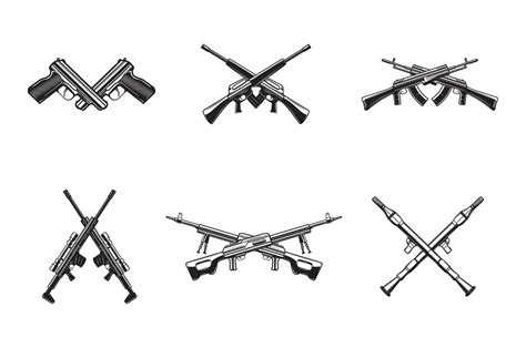 Crossed Pistols Silhouette