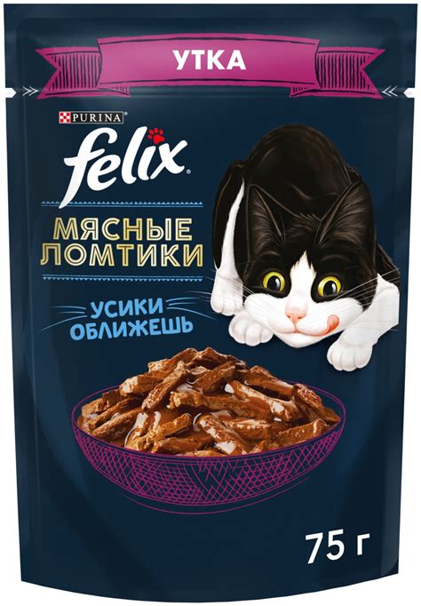 Купить Корм Felix кусочки в соусе утка 75 г 1 шт в Алматы – Магазин на ...