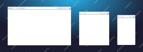 Premium Vector Browser Window Mockup Set For All Devices Template