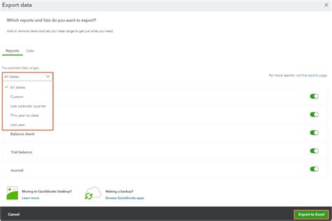How To Export Data From Quickbooks