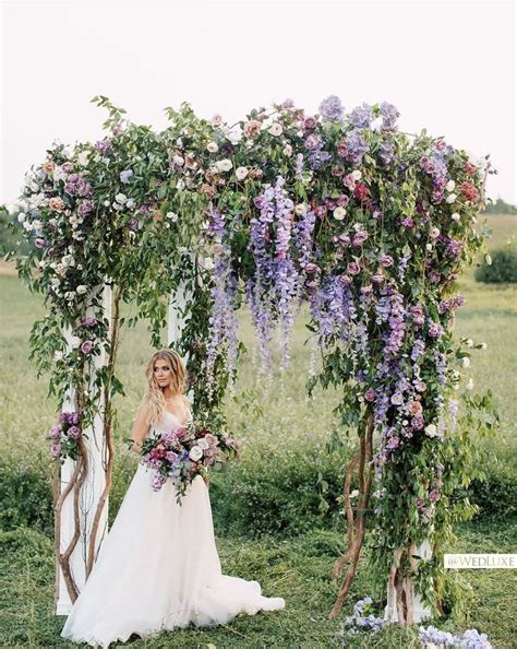 Beautiful Whimsical Wedding Florals Wisteria Wedding Purple Wedding