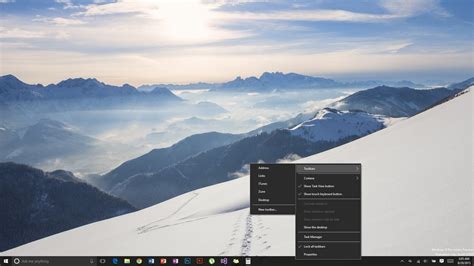 Screenshot Of The Updated Taskbar Menus In Windows 10 Build 10532 Windows10