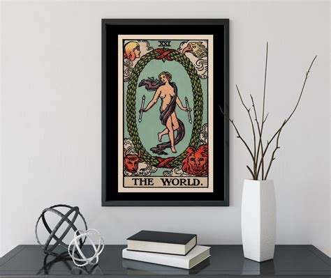 The World Tarot Card Print Major Arcana Art Etsy