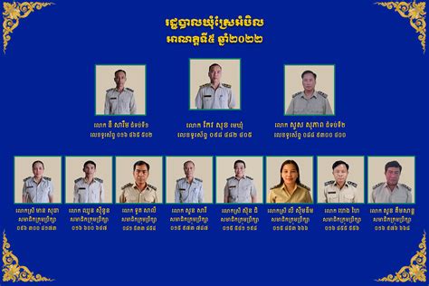 ក្រុមប្រឹក្សាអាណត្តិទី៥ ឃុំស្រែអំបិល ស្រុកស្រែអំបិល ខេត្តកោះកុង ឆ្នាំ២០២២ រដ្ឋបាលខេត្តកោះកុង