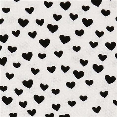 Irregular Mini Black Hearts Fabric By Timeless Treasures Modes4u