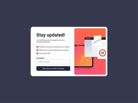 Frontend Mentor Newsletter Signup Form Using Css Flexbox And Javascript Coding Challenge