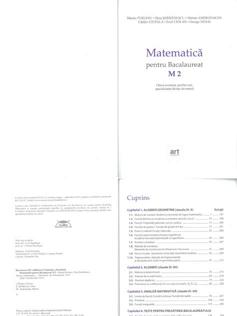Matematica Pentru Bac M2 Pdf