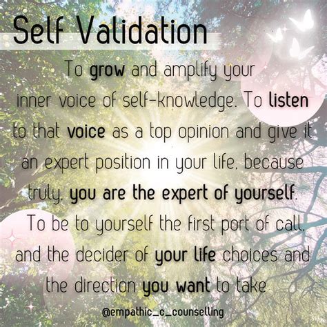 Understanding The Power Of Self Validation