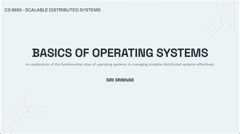 Operating Systems Basics Youtube