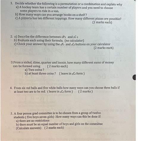 Solved Decide Whether The Following Is A Permutation Or A