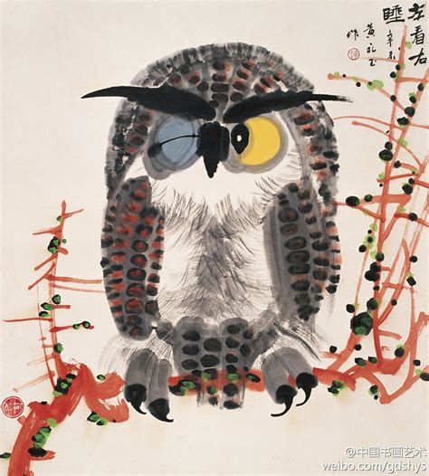 Huang Yong Yu 黃永玉 1924 Birds