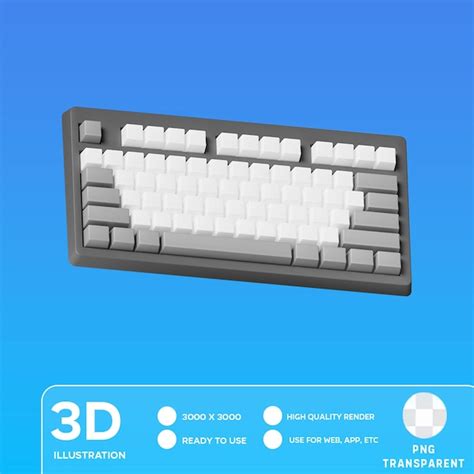 Premium Psd Psd Keyboard 3d Illustration
