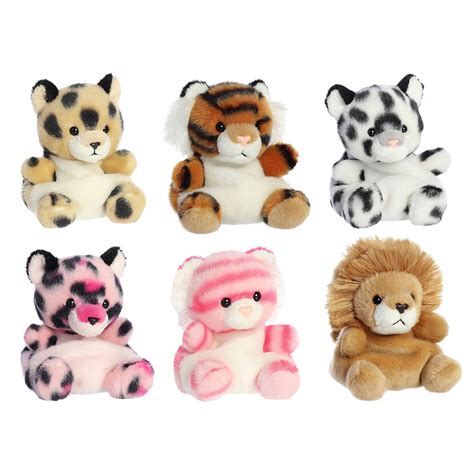 Aurora World Plush Palm Pals Set Of 6 Wild Cats [indy Rose Leno