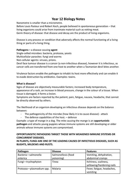 Module 7 Biology Notes Biology Year 12 Hsc Thinkswap