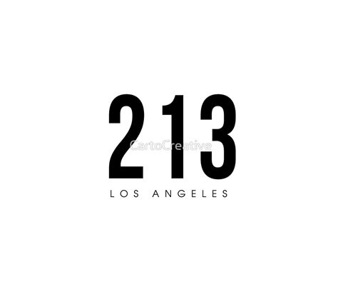 Los Angeles Ca 213 Area Code Design By Cartocreative Redbubble