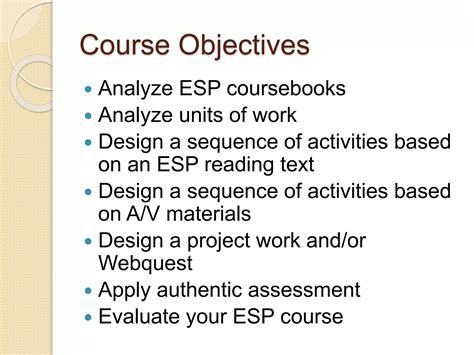 Esp Course Introduction Part 2 Ppt
