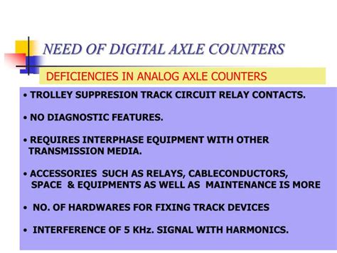 PPT DIGITAL AXLE COUNTER PowerPoint Presentation ID 424026