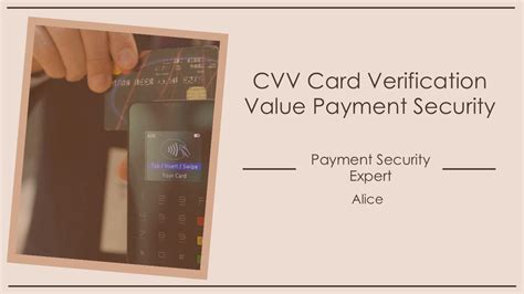 Cvv Card Verification Value Payment Security Ppt Sample St Ai Ppt Powerpoint