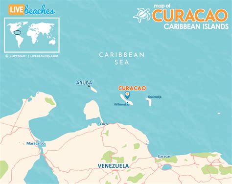 Map Of Beaches In Curacao One For All