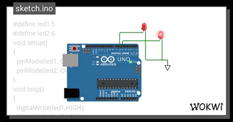 Led2 Wokwi Esp32 Stm32 Arduino Simulator