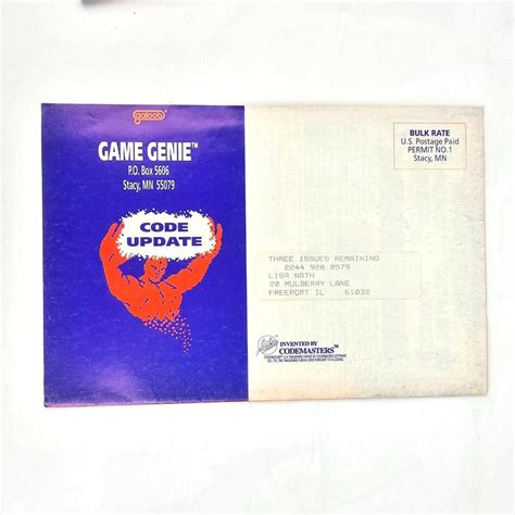 Game Genie Code Update Volume 1 No 4 Manual Nintendo Nes Book Galoob Ebay