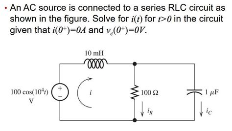 Solved An AC Source Is Connected To A Series RLC Circuit As Chegg Com