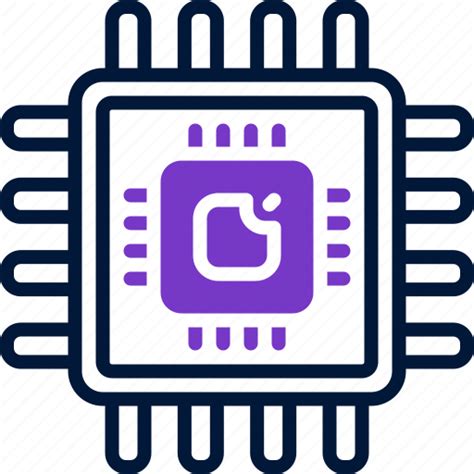 chip processor cpu technology circuit icon download on iconfinder