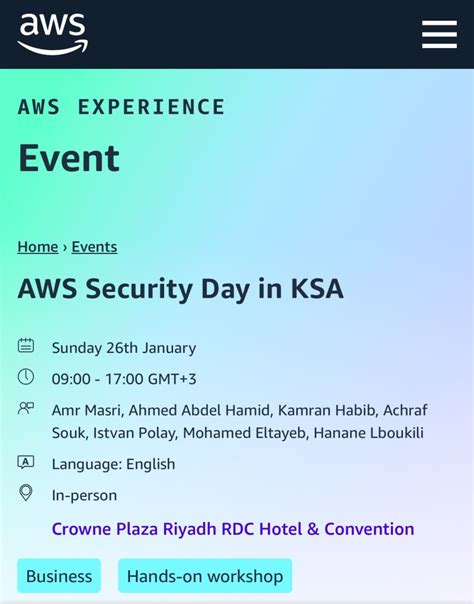 Aws Security Riyadh Aws Securityday Ksa Ahmed Samir