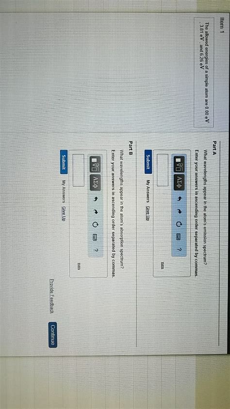 solved item 1 part a of a simple atom are 0 00 ev the