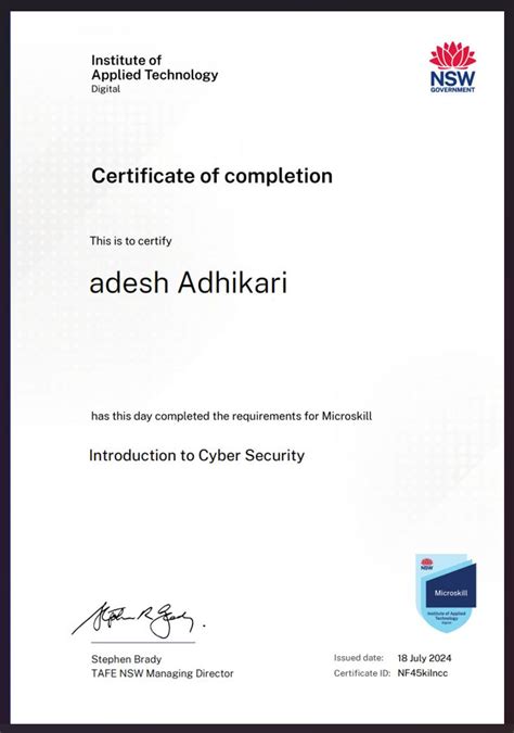 Completed Cybersecurity Course Adesh Adhikari Posted On The Topic Linkedin