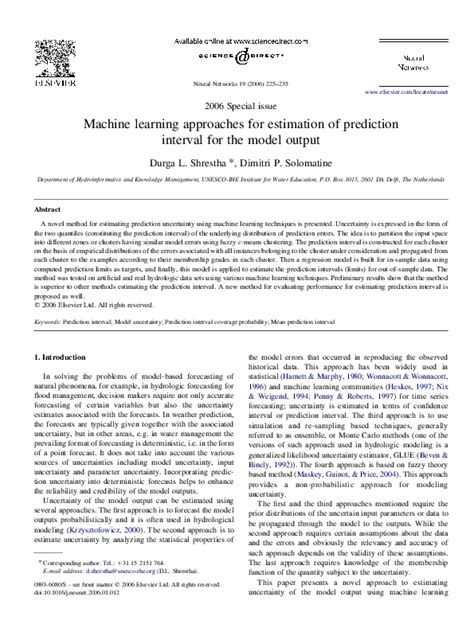 pdf machine learning approaches for estimation of prediction interval