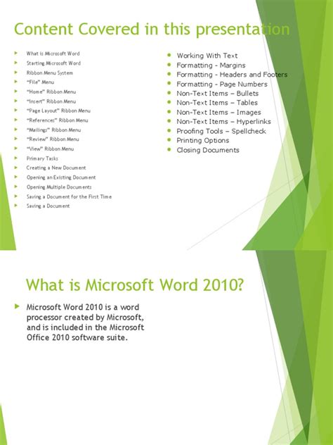 Intro To Word Pdf Microsoft Word Menu