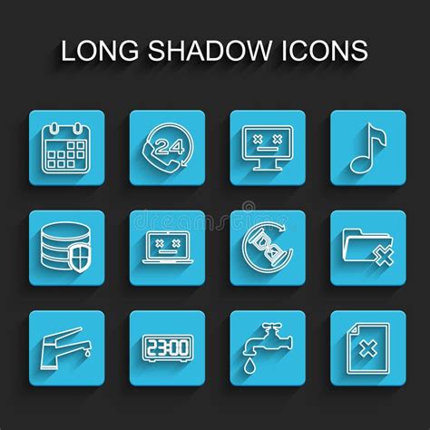 Set Delete File Document Stopwatch Hard Disk Drive Hdd Sync Refresh